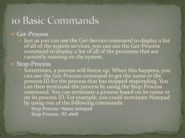 Windows power shell basics | PPT