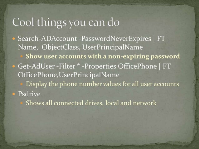 Windows power shell basics | PPT
