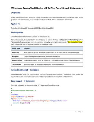 How To Construct IF and Else Conditional Statements | PDF