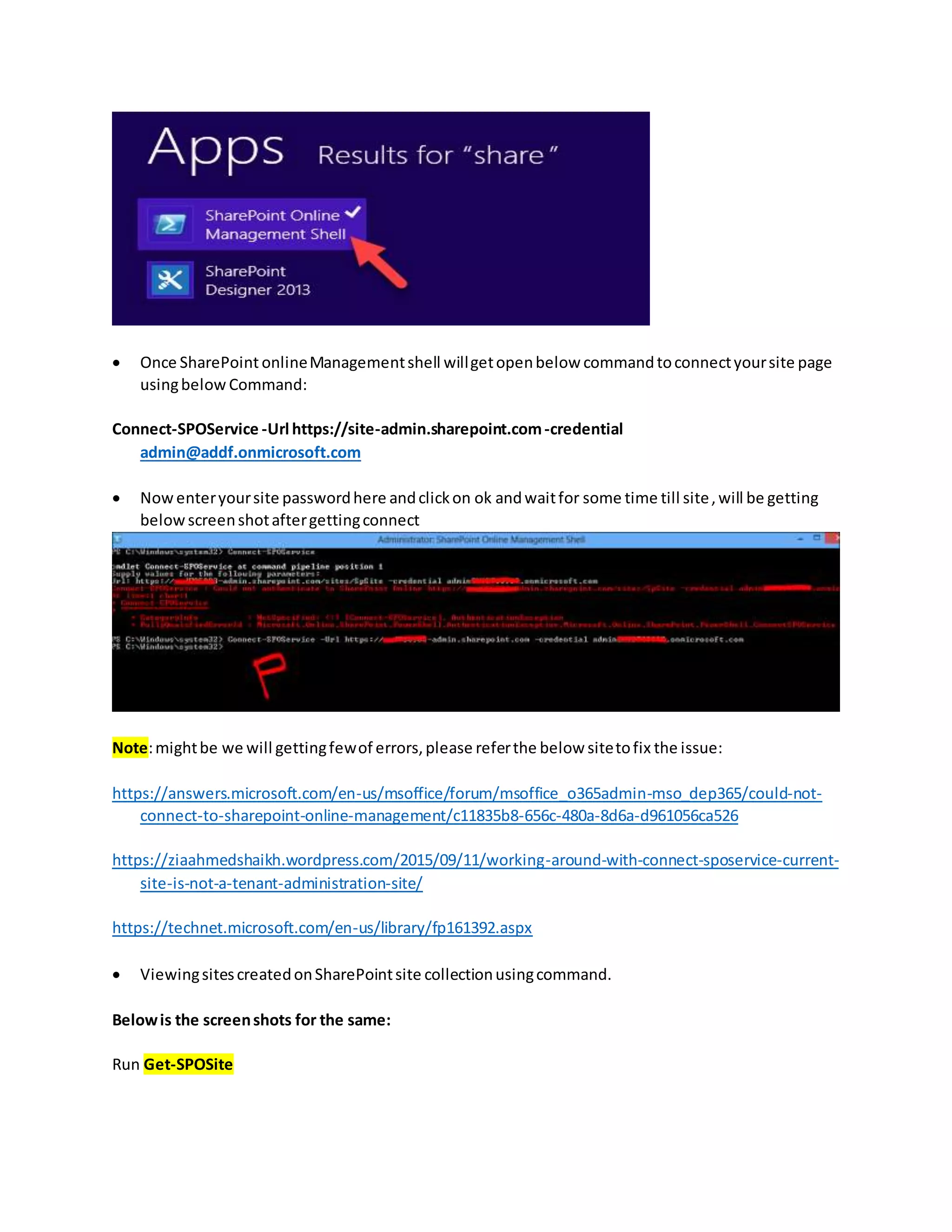Windows power shell for sharepoint online & office 365 | DOCX | Operating Systems | Computer ...