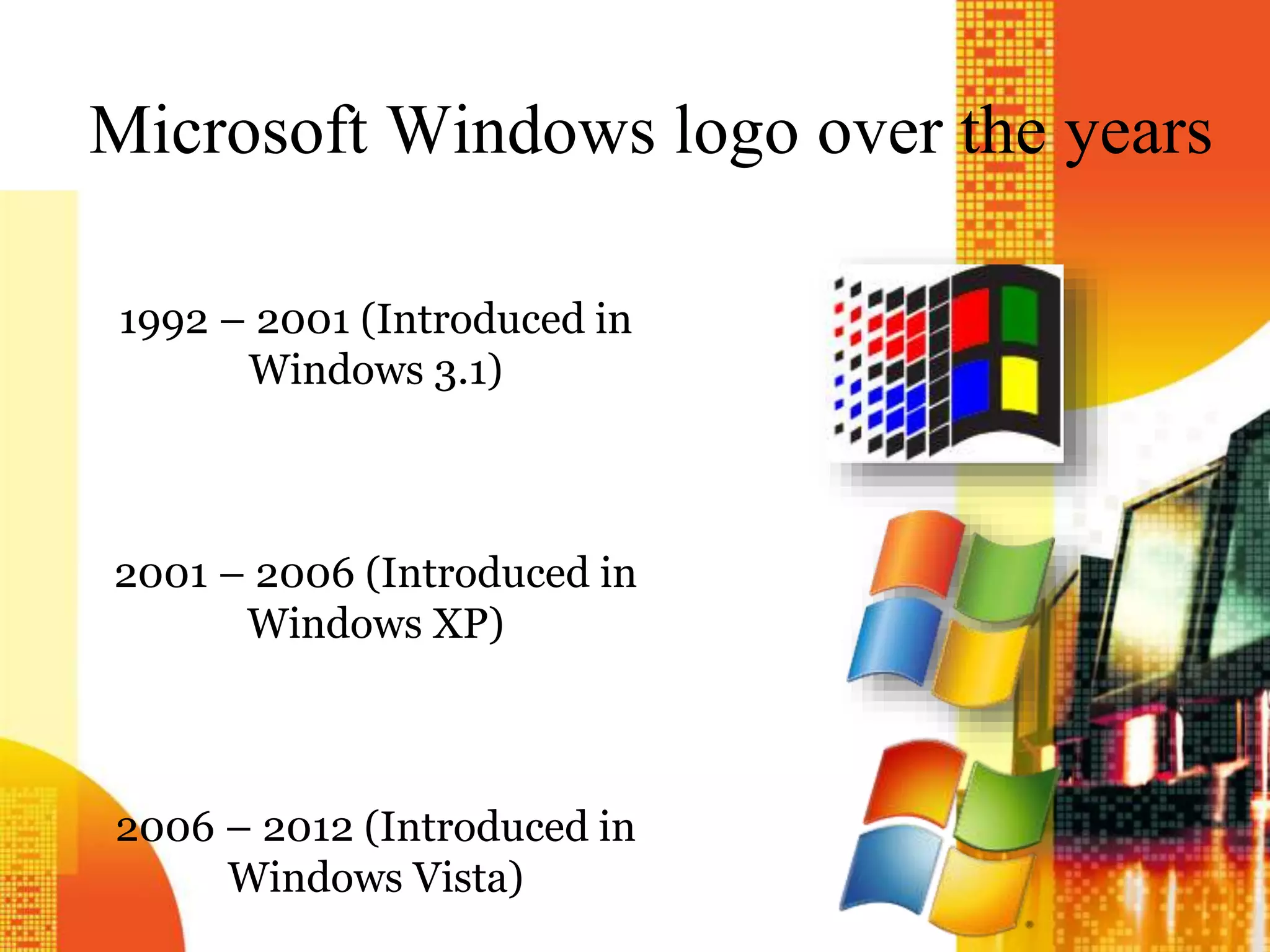 Windows Presentation Pptx Operating Systems Computer Software And Applications