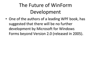 Windows presentation foundation | PPT