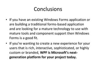 Windows presentation foundation | PPT