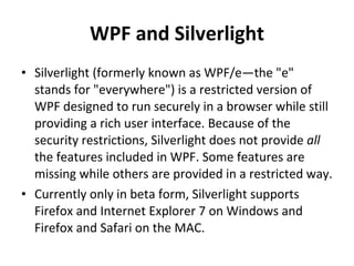 Windows presentation foundation | PPT