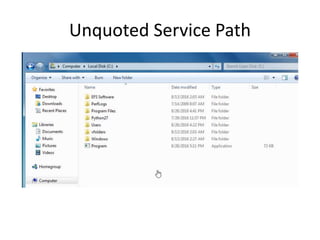 Windows privilege escalation | PPT