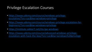 Windows Privilege Escalation - Overview.pdf