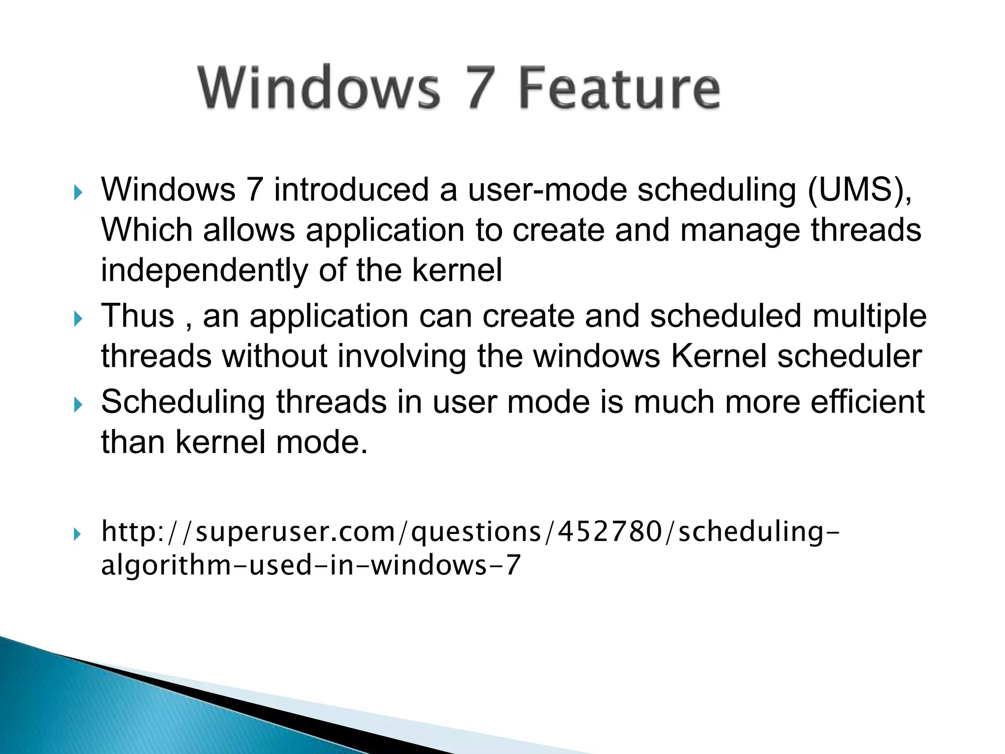 Windows process scheduling presentation | PPT