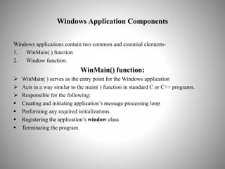 Windows programming | PPTX