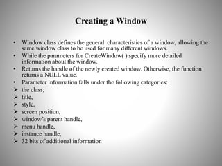 Windows programming | PPTX