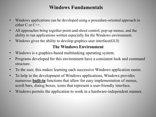 Windows programming | PPT