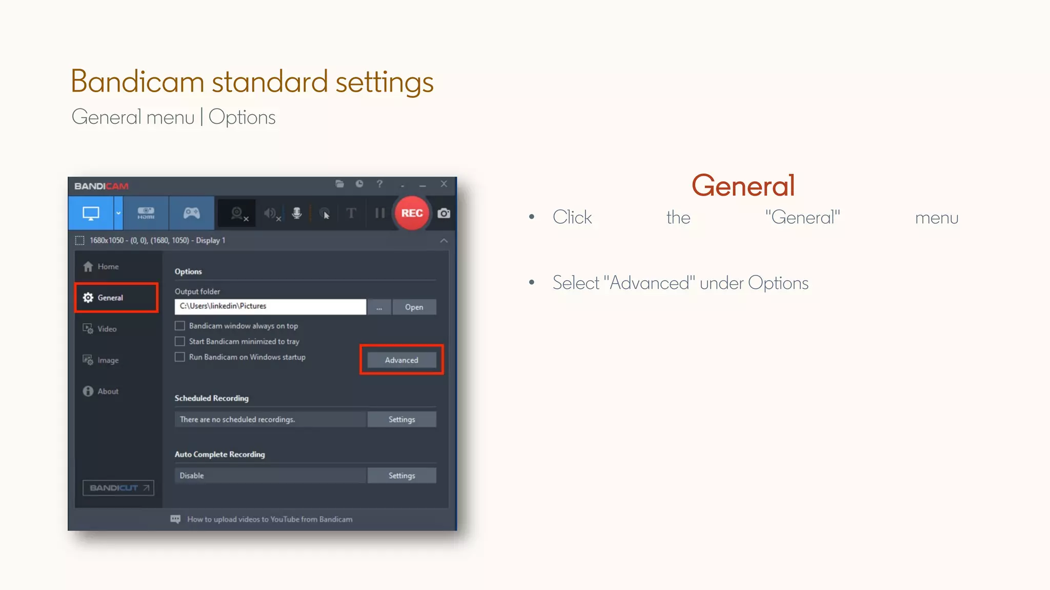 Windows/Bandicam Recording Standards | PPT