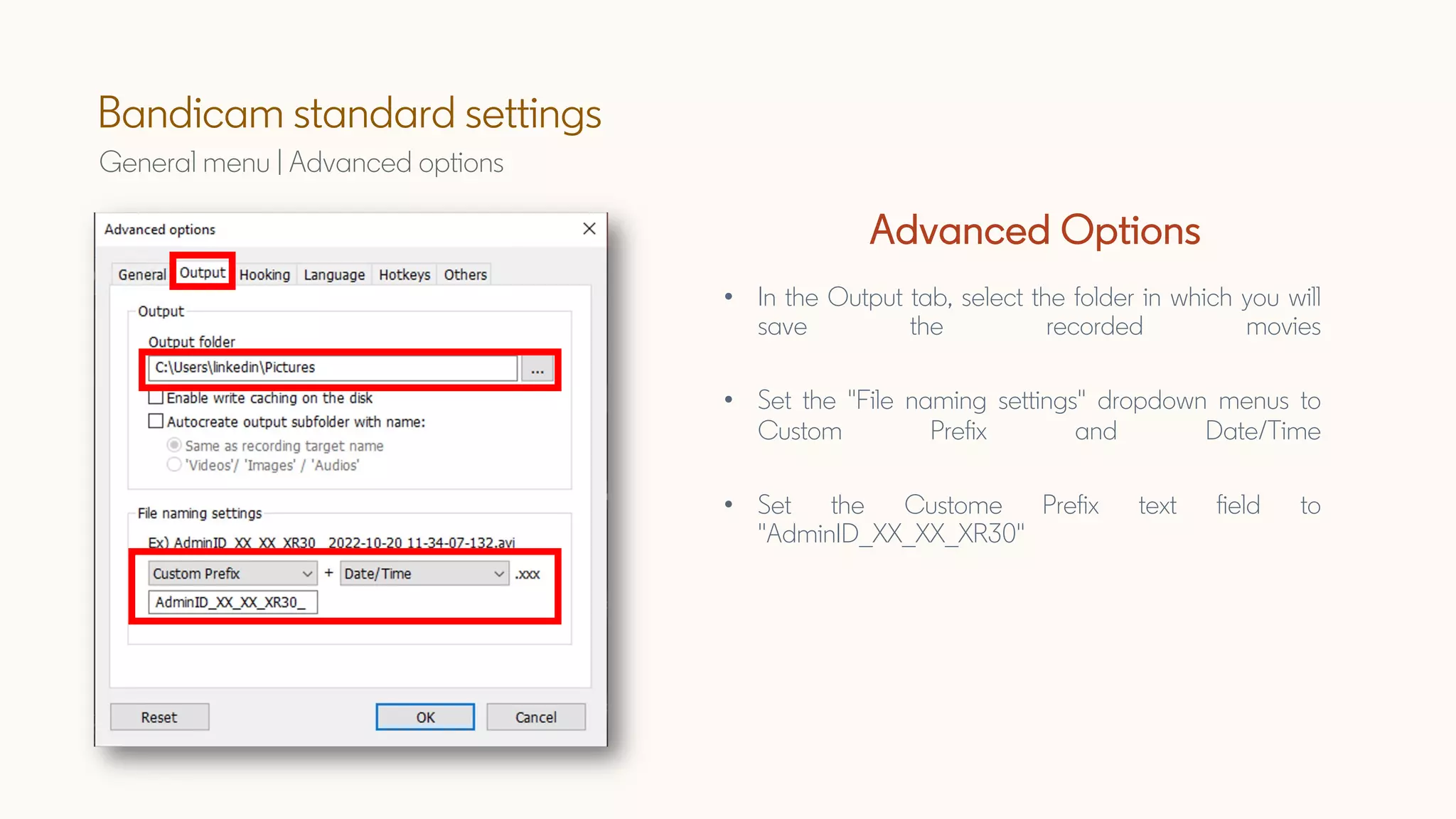 Windows/Bandicam Recording Standards | PPT