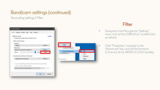 Windows/Bandicam Recording Standards | PPT