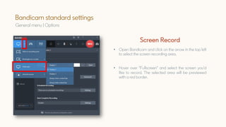 Windows/Bandicam Recording Standards | PDF