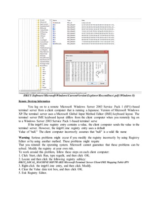 Windows Registry Analysis | PDF