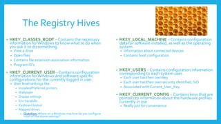 Windows Registry | PPTX