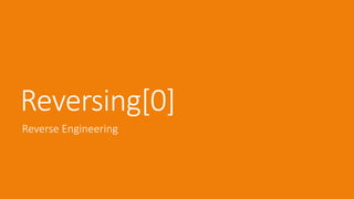 Windows reversing study_basic_1 | PPT