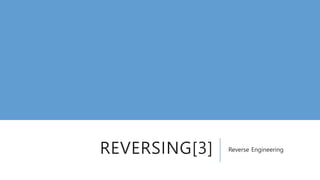 Windows reversing study_basic_4 | PPT