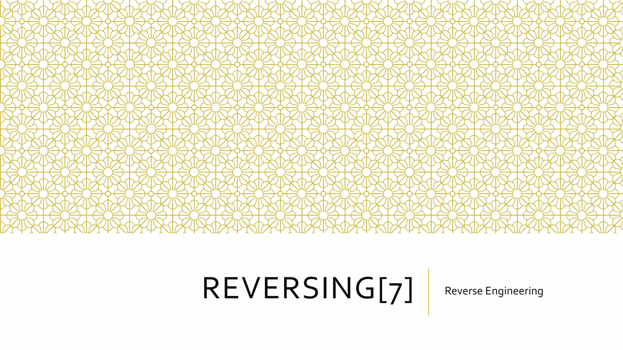 Windows reversing study_basic_8 | PPT