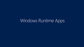 Windows Runtime Apps | PPTX | Operating Systems | Computer Software and ...