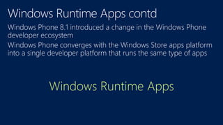 Windows Runtime Apps | PPTX | Operating Systems | Computer Software and ...