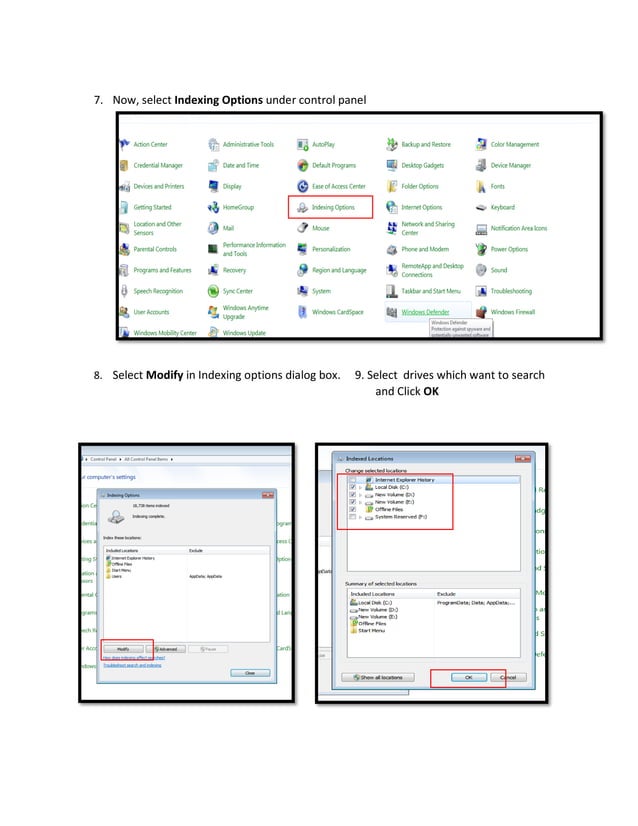 Windows search instruction | PDF