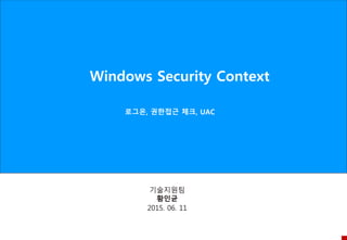 Windows security context | PPT