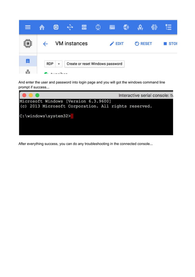 Gce Windows Serial Console Usage Guide Pdf