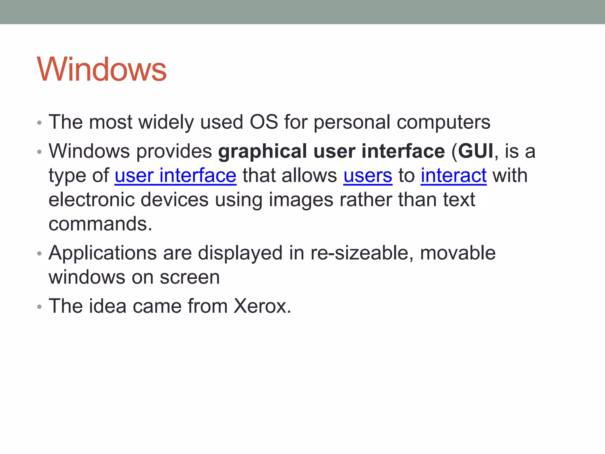 Windows Operating System | PPTX