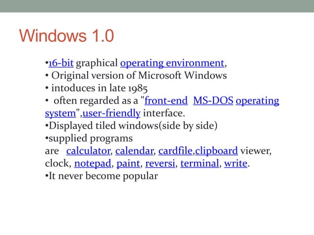 Windows Operating System | PPTX