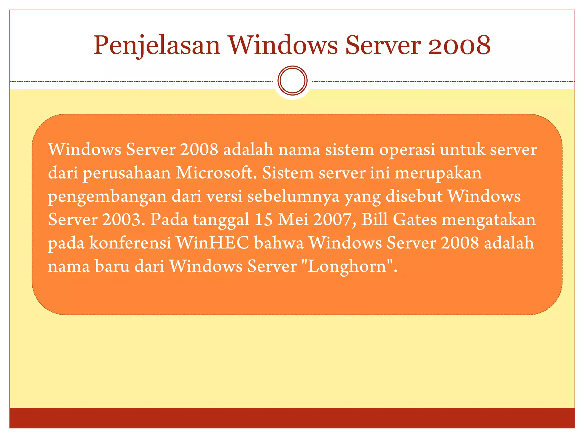 Analisis Kebutuhan Windows server 2008 | PDF