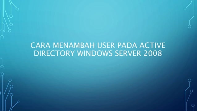 Windows server 2008 (domain dan subdomain individu) | PPT
