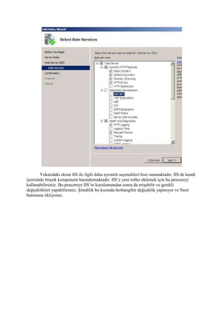 Windows server 2008 iis 7 bölüm 1 | DOCX