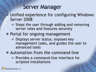 Windows Server 2008 Management | PPTX