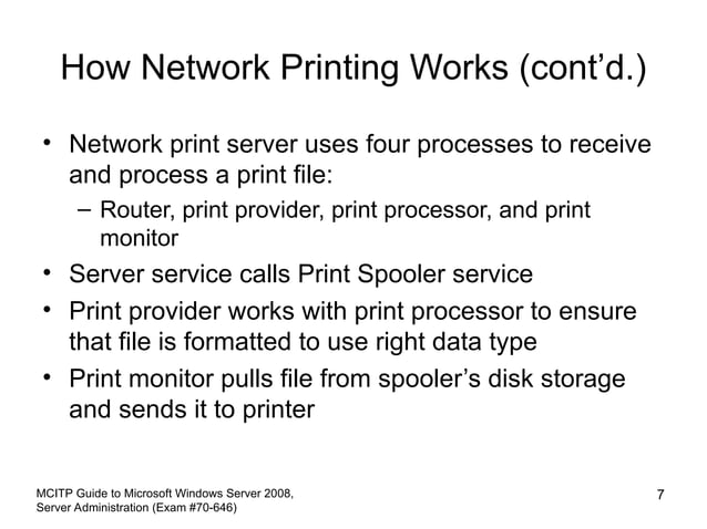 Windows Server 2008 Printing in server.ppt