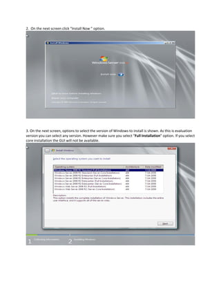Windows server 2008 r2 installation | PDF
