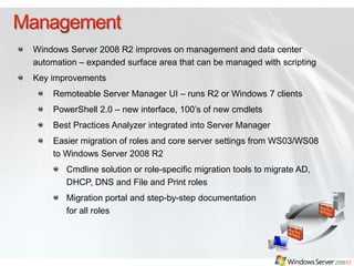 Windows Server 2008 R2 Overview 1225768142880746 9 | PPT
