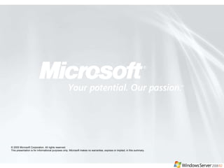 Windows Server 2008 R2 Overview | PPT