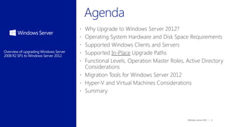 Upgrading from Windows Server 2008 / 2008 R2 to Windows Server 2012 | PPTX