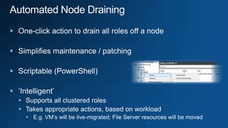 Windows server 2012 failover clustering improvements | PPTX