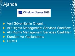 Windows Server 2012 Active Directory Rights Management Services | PPTX