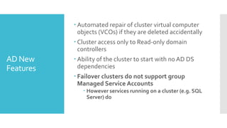 Windows server 2012 failover clustering new features | PPT | Free Download