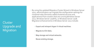 Windows server 2012 failover clustering new features | PPT | Free Download