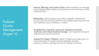 Windows server 2012 failover clustering new features | PPT | Free Download