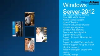 Windows server 2012 Rol ve Bilesenlerdeki Onemli Yenilikler | PPTX