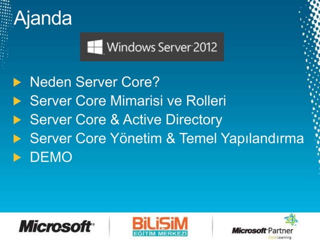 Windows Server 2012 Developer Preview Server Core Active Directory | PPT