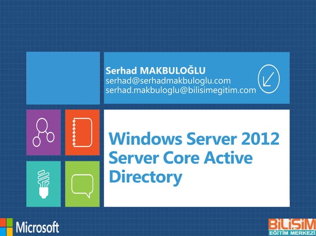 Windows Server 2012 Server Core Active Directory | PPT