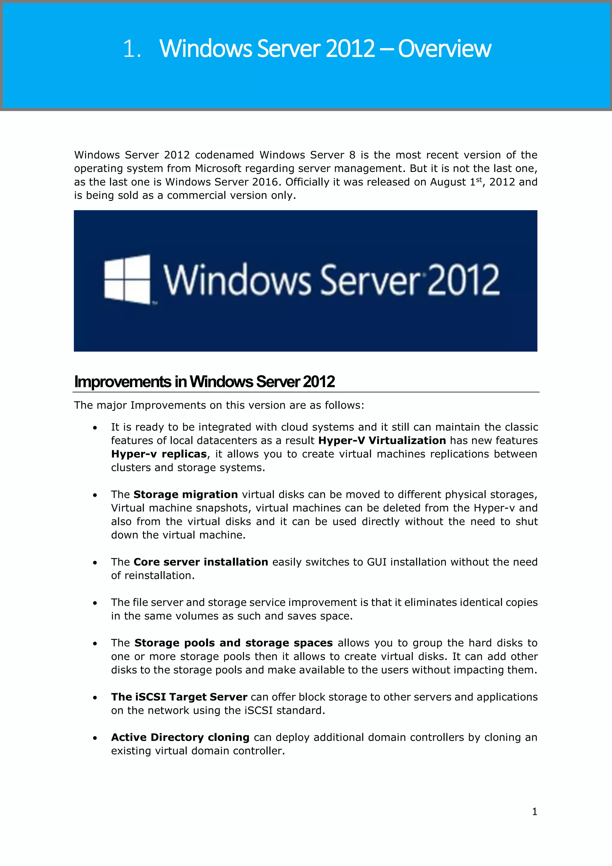 Windows server 2012_tutorial | PDF