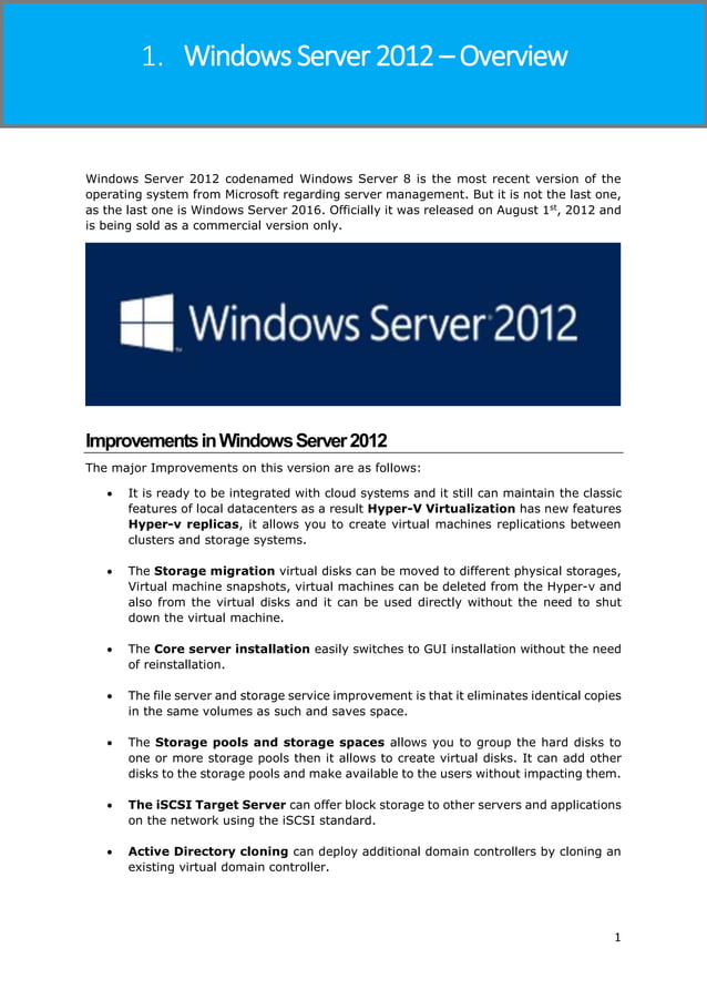 Windows server 2012_tutorial | PDF