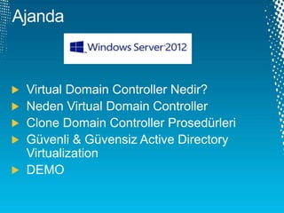 Windows Server 2012 Virtual Domain Controller & Domain Controller Clone ...